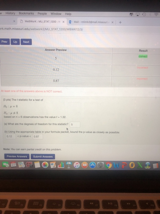 Solved One-sided p-values for -tests and df- "degrees of | Chegg.com