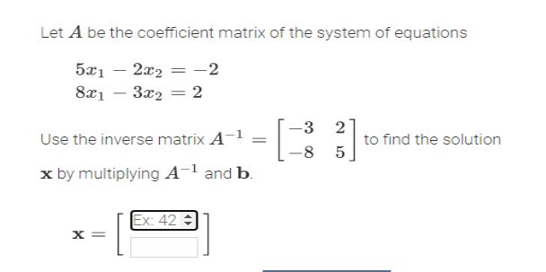 Solved Let A be the coefficient matrix of the system of | Chegg.com