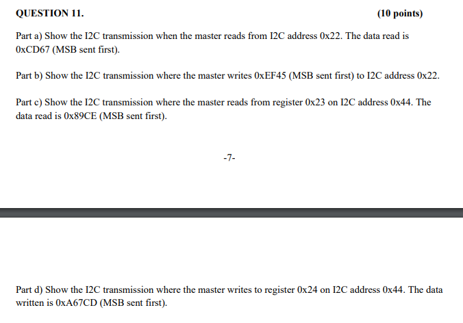 Solved QUESTION 11. (10 points) Part a) Show the 12C | Chegg.com
