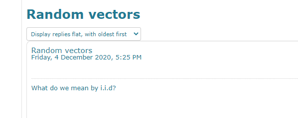 Solved Random vectors Display replies flat, with oldest | Chegg.com