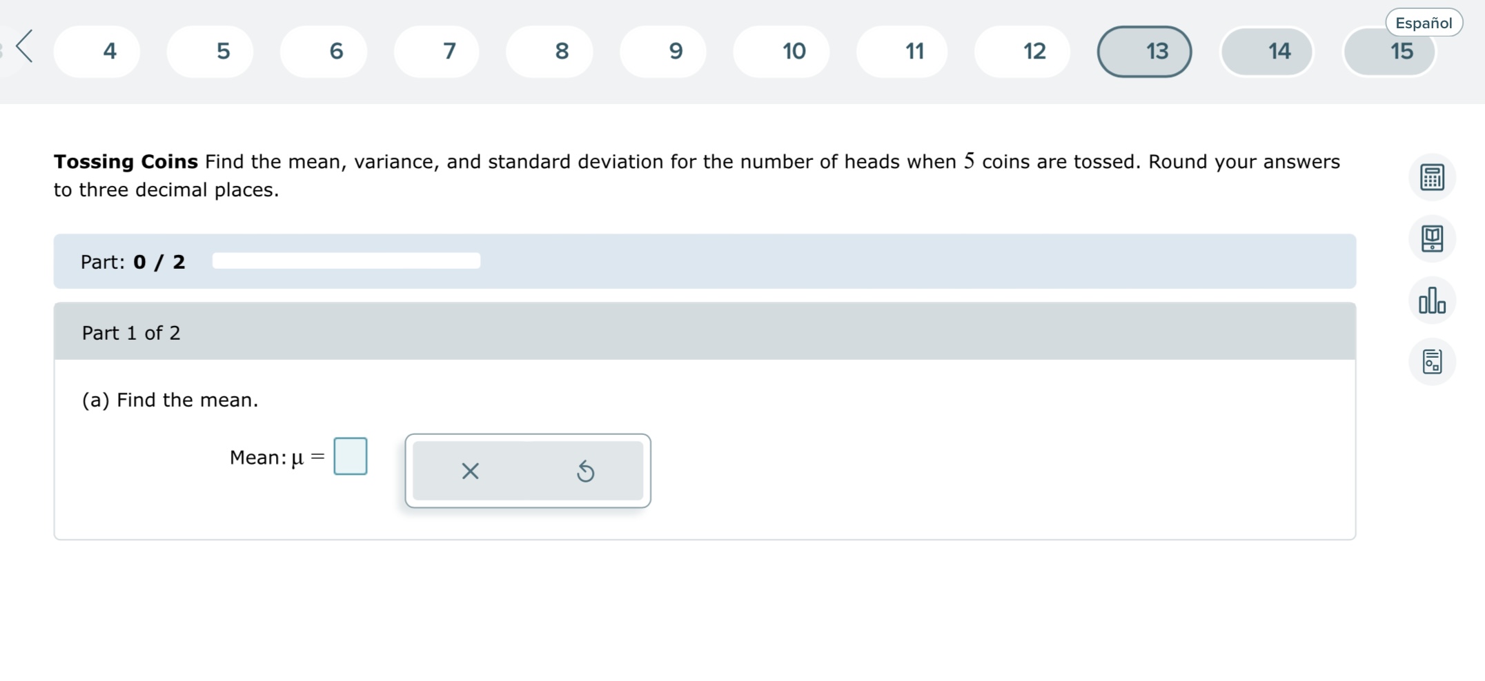 Solved Tossing Coins Find the mean, variance, and standard | Chegg.com