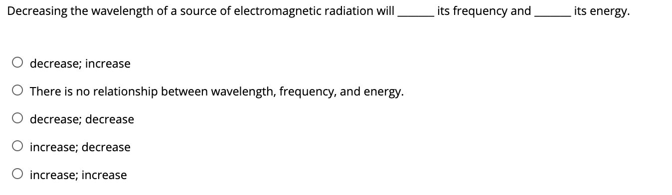 Solved Decreasing the wavelength of a source of | Chegg.com
