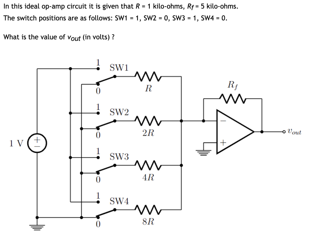 Solved In this ideal op-amp circuit it is given that R=1 | Chegg.com