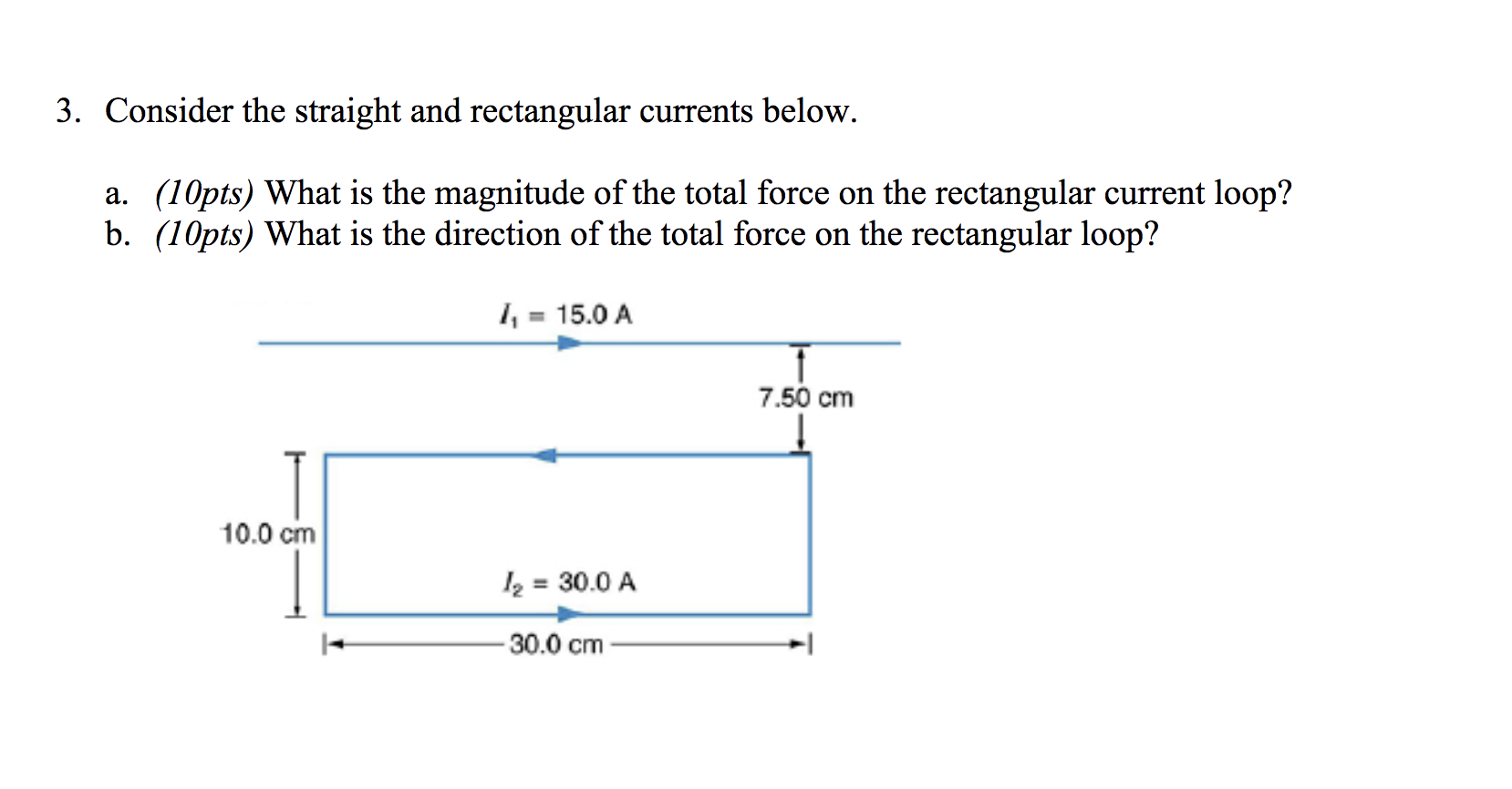 Solved 3. Consider the straight and rectangular currents | Chegg.com