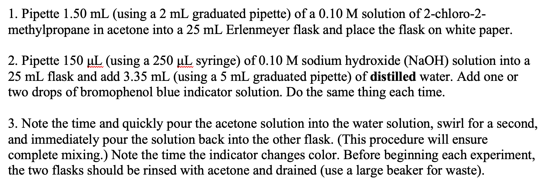 Solved 1. Pipette 1.50 mL (using a 2 mL graduated pipette) | Chegg.com