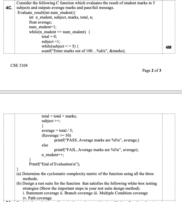 Consider the following C function which evaluates the | Chegg.com