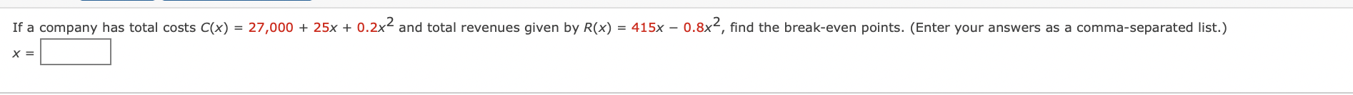 Solved x= | Chegg.com