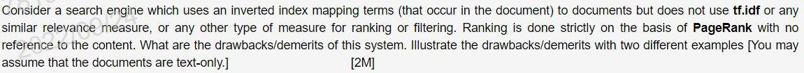 Solved Consider a search engine which uses an inverted index | Chegg.com