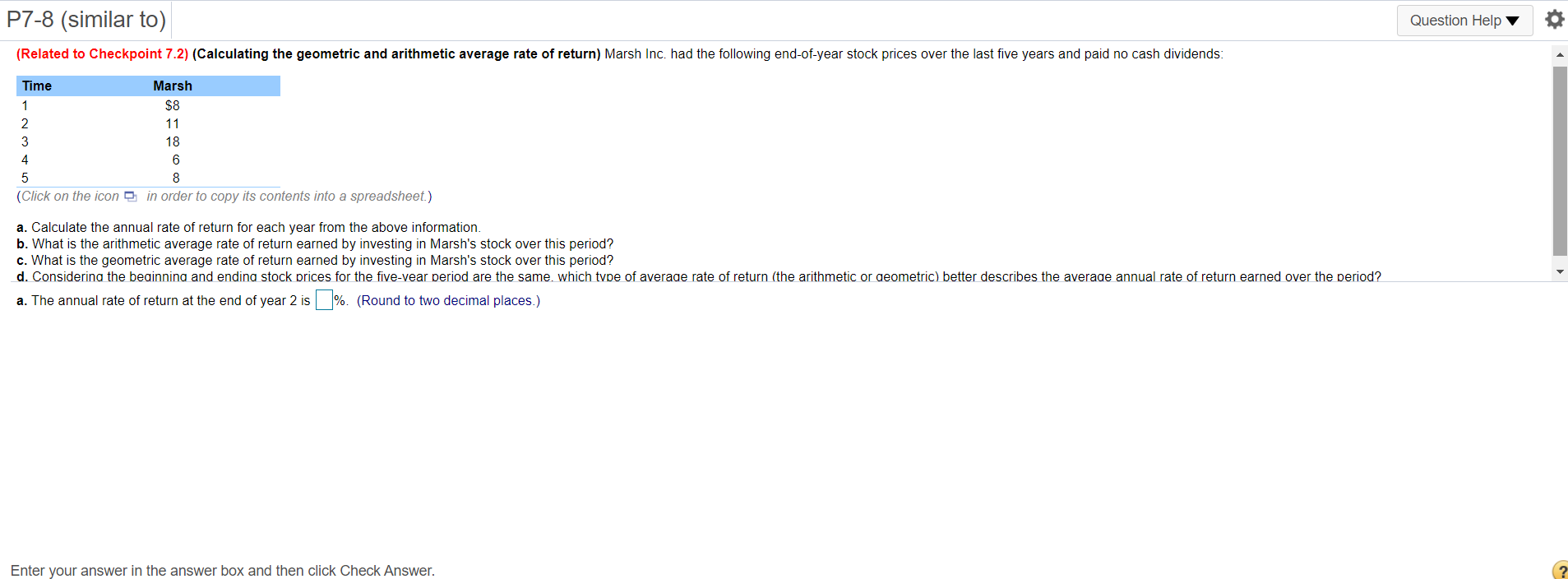 Solved Question Help P7-8 (similar to) (Related to | Chegg.com