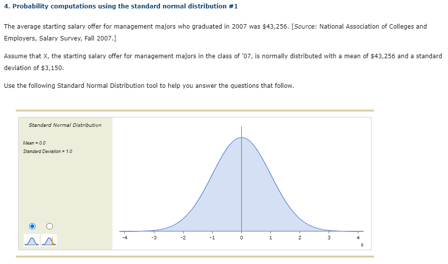 Solved 4. Probability computations using the standard normal | Chegg.com
