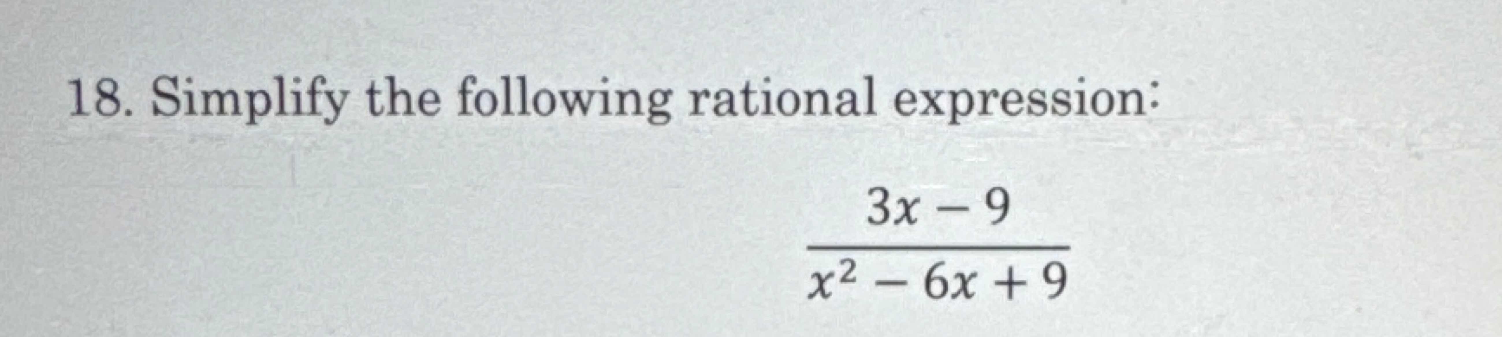 Solved Simplify the following rational | Chegg.com