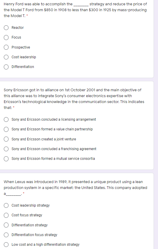 Solved Henry Ford was able to accomplish the strategy and | Chegg.com