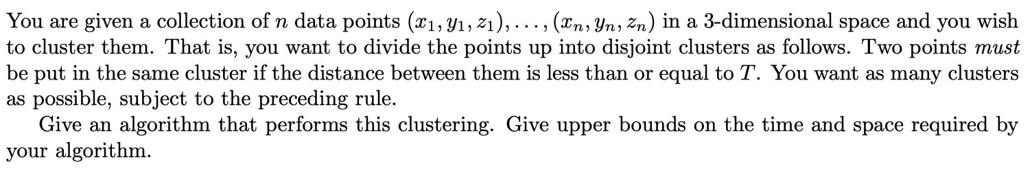 Solved You are given a collection of \\( n \\) data points | Chegg.com
