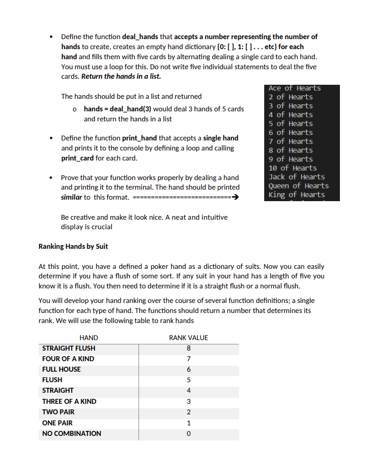 Solved Objectives: - Apply simple data structures to a | Chegg.com