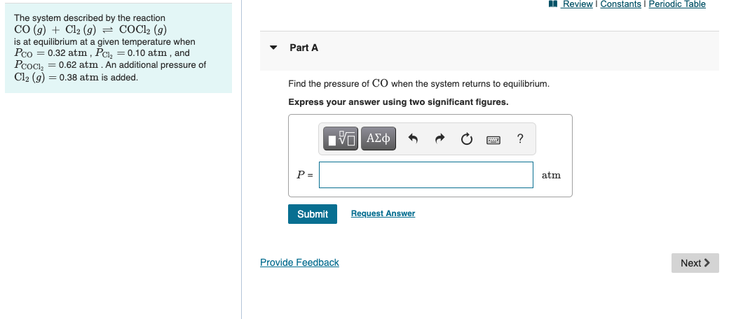 Solved Review | Constants 1 Periodic Table The system | Chegg.com