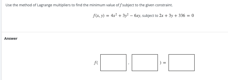 Solved Use the method of Lagrange multipliers to find the | Chegg.com