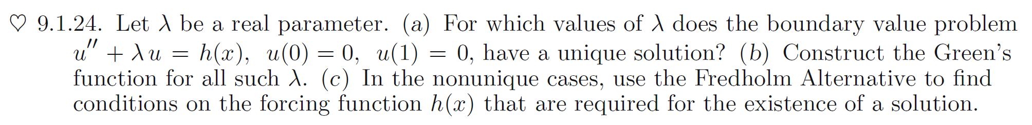 Solved 9.1.24. Let λ be a real parameter. (a) For which | Chegg.com