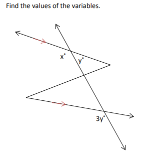 Solved Find the values of the variables. 3y | Chegg.com