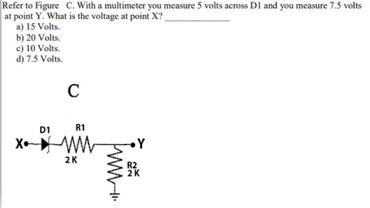 Solved Refer to Figure C. With a multimeter you measure 5 | Chegg.com