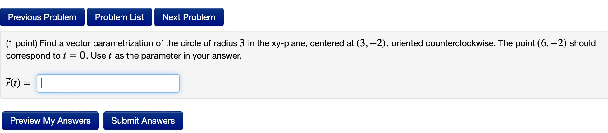 Solved Find a vector parametrization of the circle of radius | Chegg.com