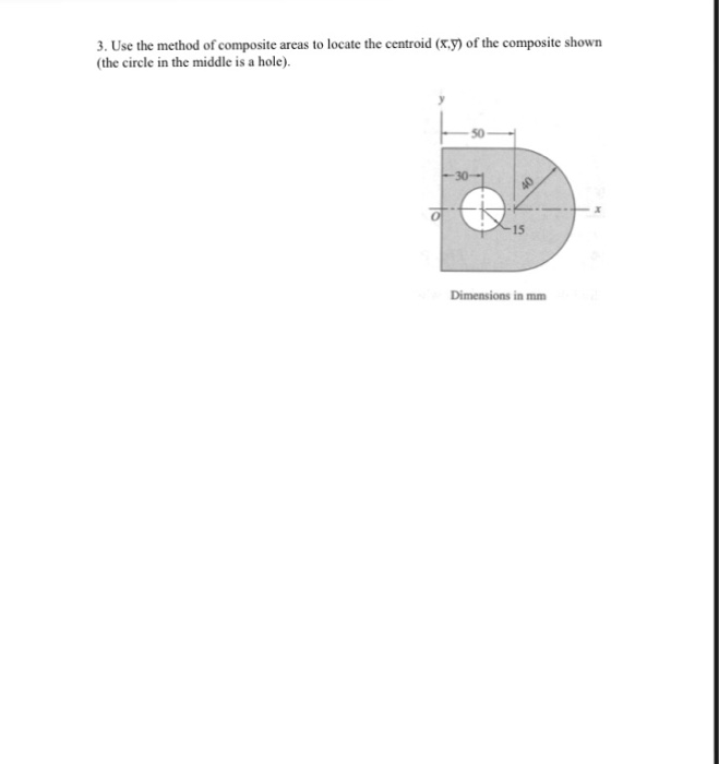 Solved 3. Use the method of composite areas to locate the | Chegg.com