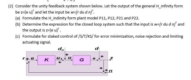 (2) Consider the unity feedback system shown below. | Chegg.com