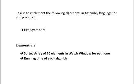 Solved Task is to implement the following algorithms in | Chegg.com