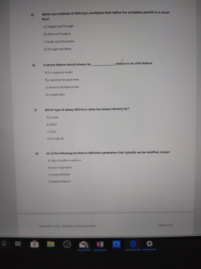 Solved Which two methods of defining a workplane both define | Chegg.com