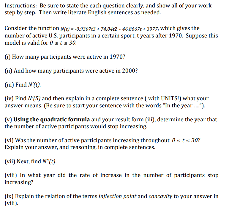 Solved Instructions: Be sure to state the each question | Chegg.com
