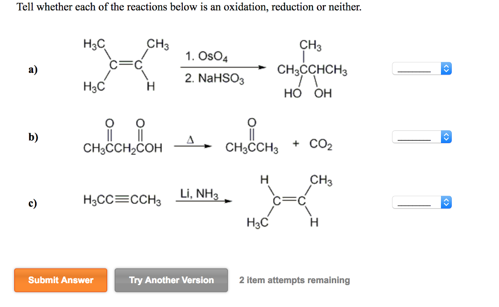 Solved Tell whether each of the reactions below is an | Chegg.com