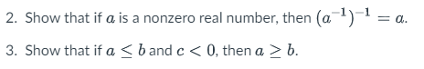 Solved 2. Show that if a is a nonzero real number, then | Chegg.com
