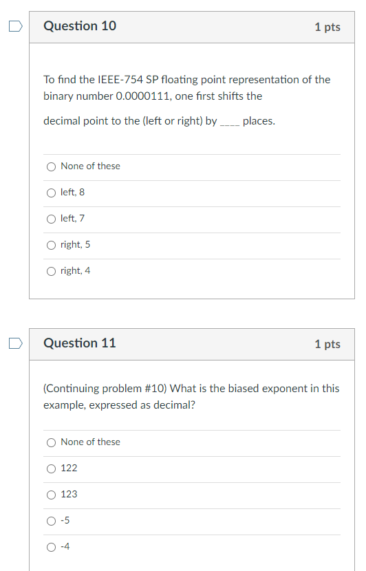 Solved To find the IEEE-754 SP floating point representation | Chegg.com