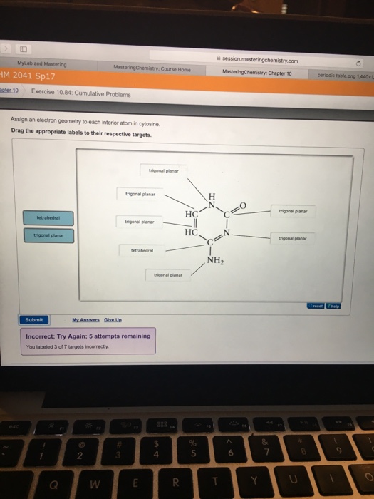 Solved Assign an electron geometry to each interior atom in | Chegg.com