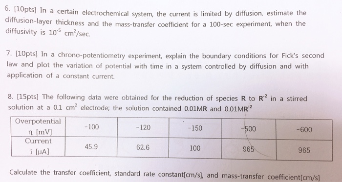 These Are Problem Of Electrochemistry Can I Get