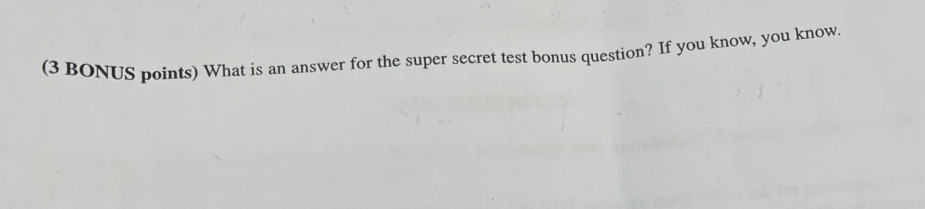 (3 BONUS points) What is an answer for the super | Chegg.com
