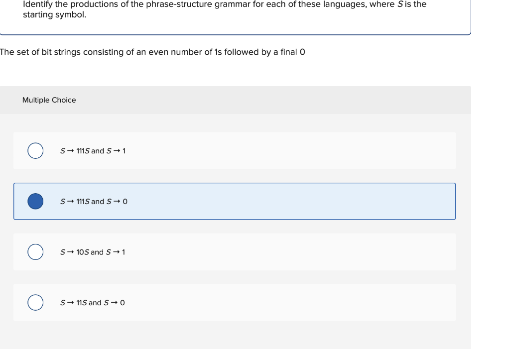 Solved Identify the productions of the phrase-structure | Chegg.com