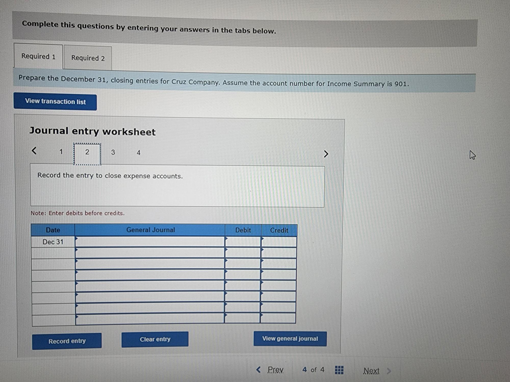 Solved Exercise 4.9 Preparing closing entries and a | Chegg.com