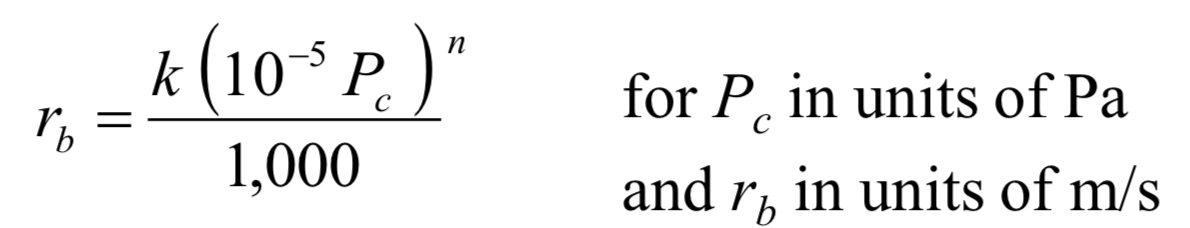 Determine the chamber pressure (in MPa) for an | Chegg.com