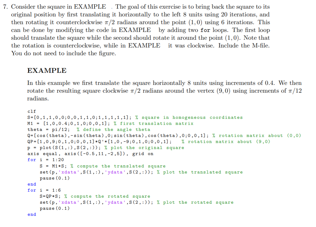 Solved 7. Consider the square in EXAMPLE The goal of this | Chegg.com