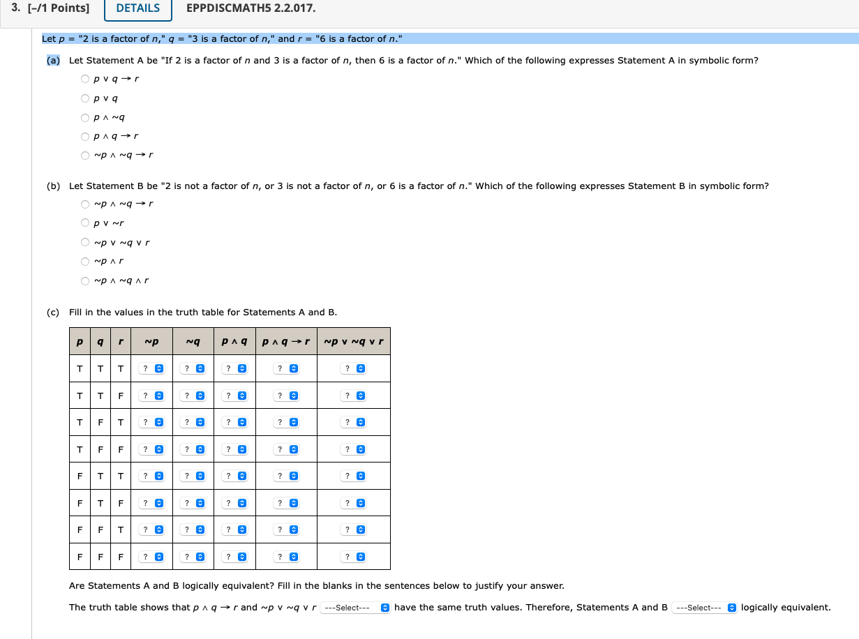 Solved (a) Let Statement A be "If 2 is a factor of n and 3 | Chegg.com