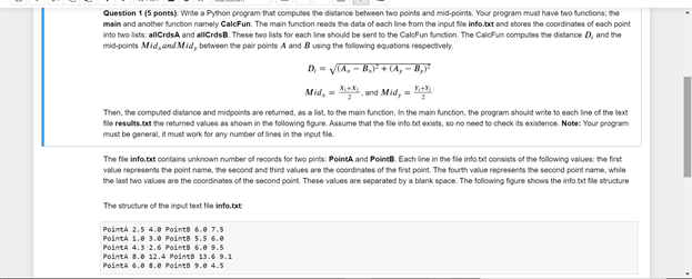 Solved Question 1 (5 ponts Write a Python program that | Chegg.com