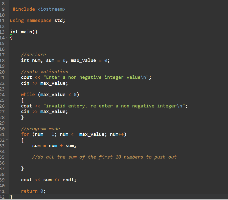 Solved \#include 〈iostream〉 using namespace std; //declare | Chegg.com