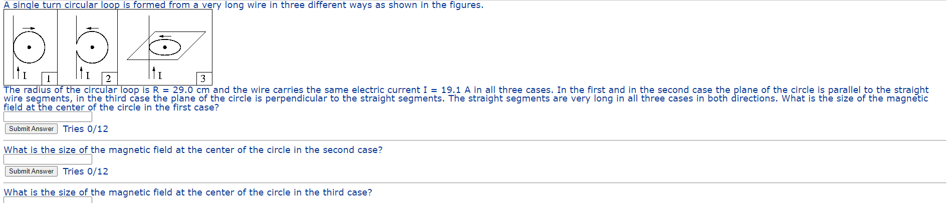 Solved A single turn circular loop is formed from a very | Chegg.com