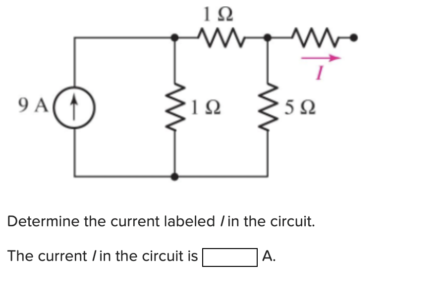 Solved Determine the current labeled / in the circuit. The | Chegg.com