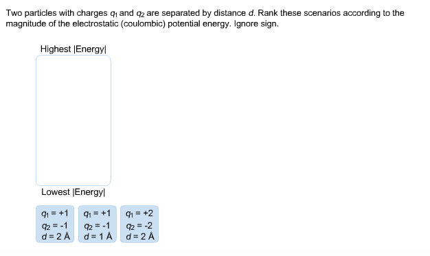Solved Two particles with charges q1 and q2 are separated by | Chegg.com