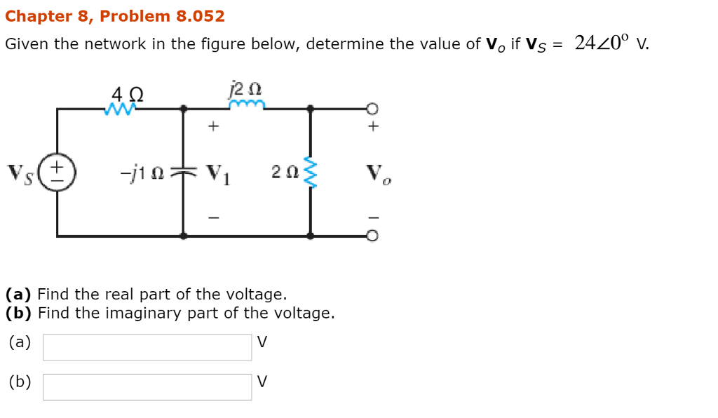 Solved Chapter 8, Problem 8.052 Given the network in the | Chegg.com