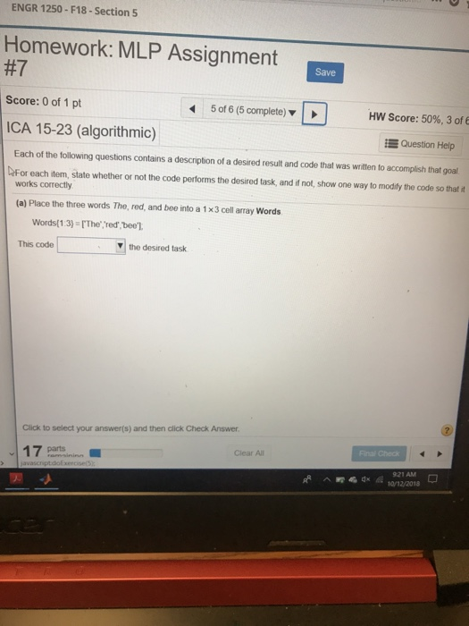Solved ENGR 1250-F18-Section 5 Homework: MLP Assignment #7 | Chegg.com