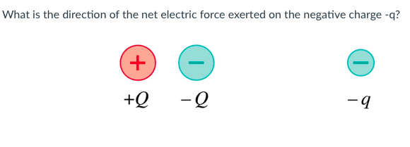 Solved What is the direction of the net electric force | Chegg.com