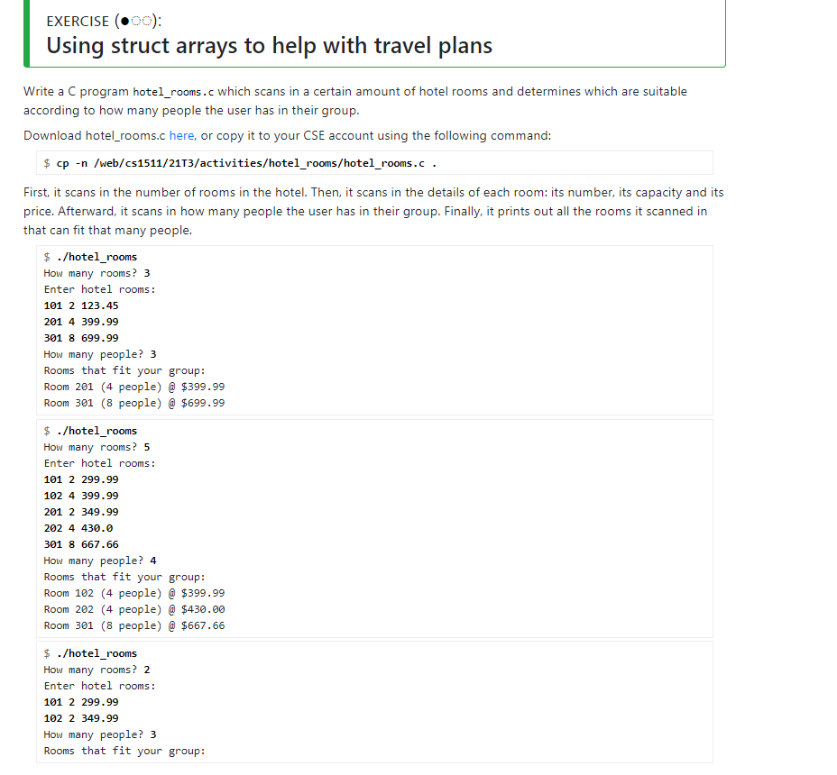 Solved #include #define MAX_ROOMS 50 struct | Chegg.com
