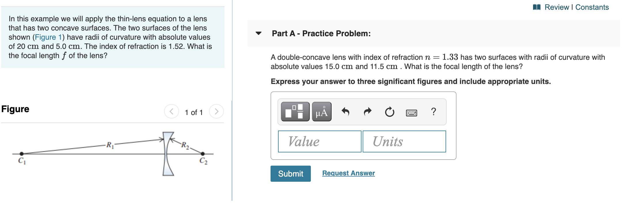 Solved Review | Constants Part A - Practice Problem: In this | Chegg.com